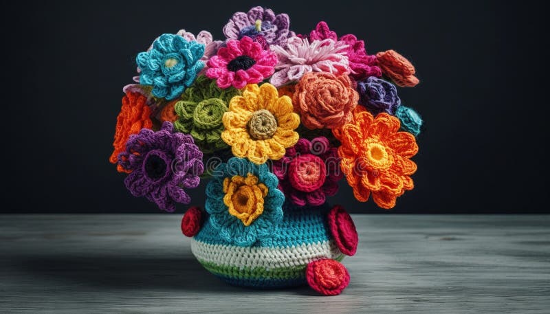 A Rustic Bouquet of Organic Flower Beauty Generated by AI Stock ...