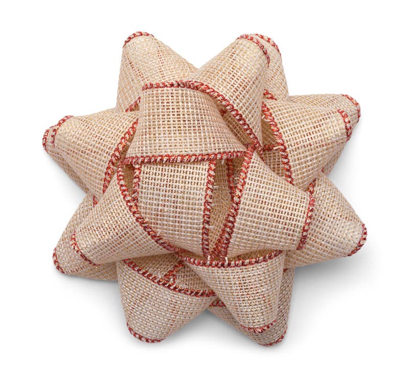 Rustic Bow Top View stock image. Image of christmas - 153391201