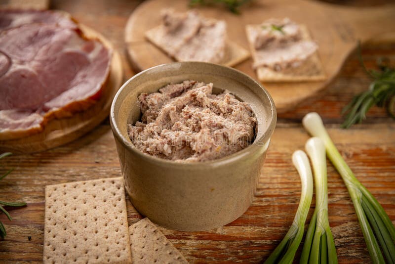 Rustic Bowl of Savory Meat Spread Stock Image - Image of culinary ...