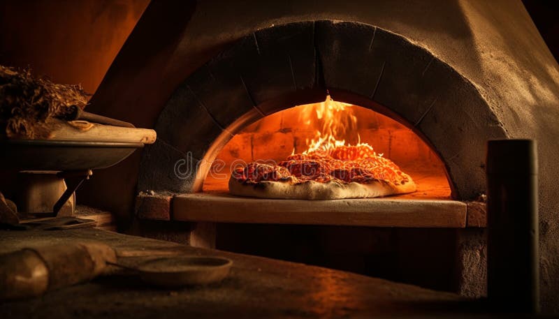 Rustic Bread Baked in Homemade Brick Oven Generated by AI Stock ...