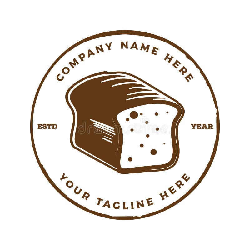 Rustic Bread Bakery Bake Badge Stamp Label Sticker Logo Design Stock ...