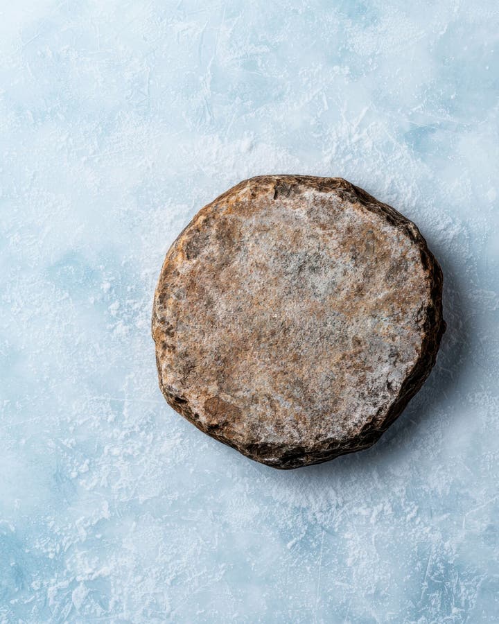 Rustic Bread on a Blue Background Stock Illustration - Illustration of ...