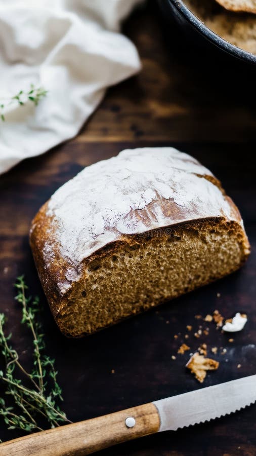 Rustic Bread with a Golden Crust. Stock Image - Image of traditional ...