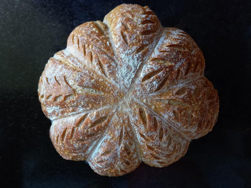 Rustic Bread with Natural Fermentation Stock Image - Image of rustic ...