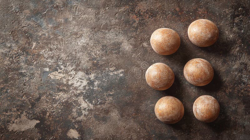 Rustic Bread Rolls on Textured Background Stock Photo - Image of ...