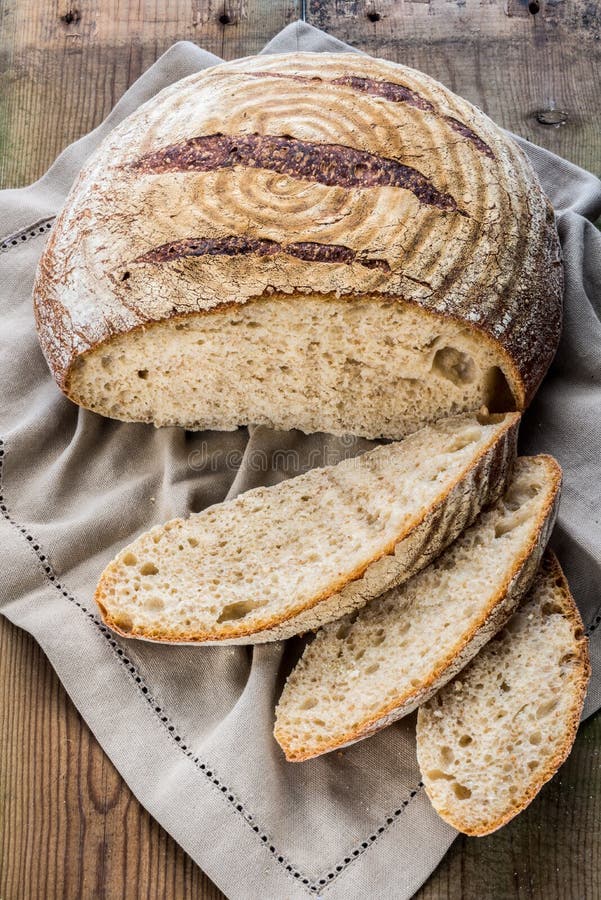 Rustic bread stock photo. Image of breakfast, wooden - 122332118