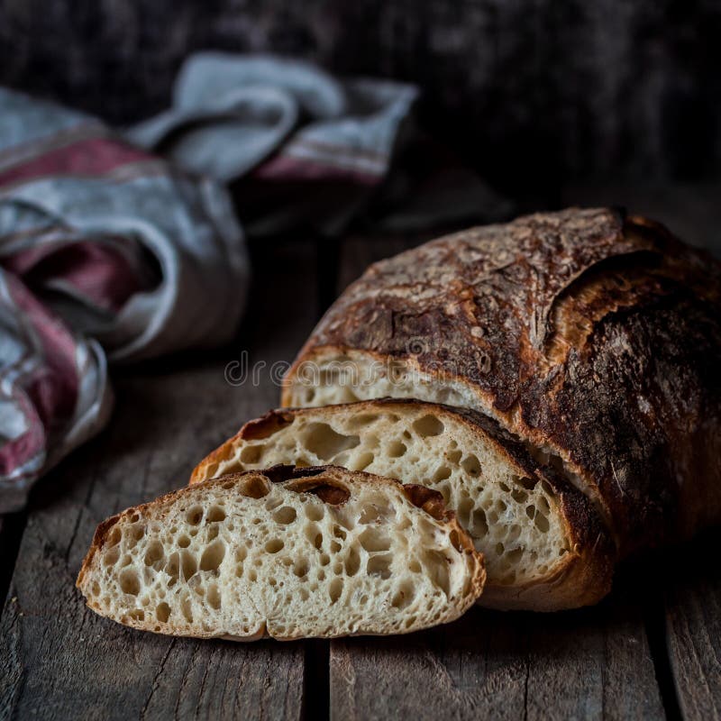 Rustic Bread stock photo. Image of flour, golden, crusty - 117919902