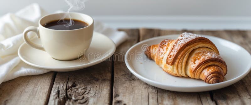 Rustic Breakfast Spread with Coffee and Pastries Stock Photo - Image of ...