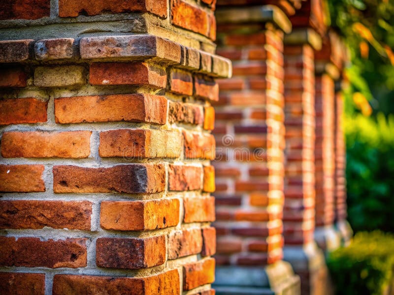 Rustic Brick Column Detail a Study in Architectural Texture and ...