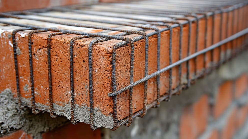 A Rustic Brick Shelf Displays an Array of Weathered Bricks, Each One Telling a Story of Strength ...