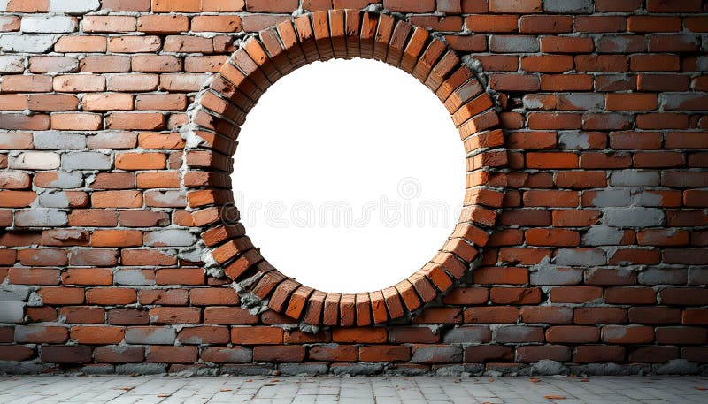 Rustic Brick Wall with Circular Opening: a Moody Architectural Detail ...