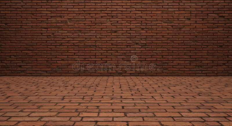 A Rustic Brick Wall and Floor Background Image Stock Illustration ...