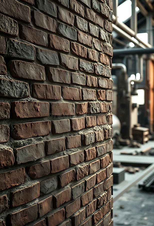 Rustic Brick Wall: Industrial-Style Textures and Deep Hues Stock Illustration - Illustration of ...