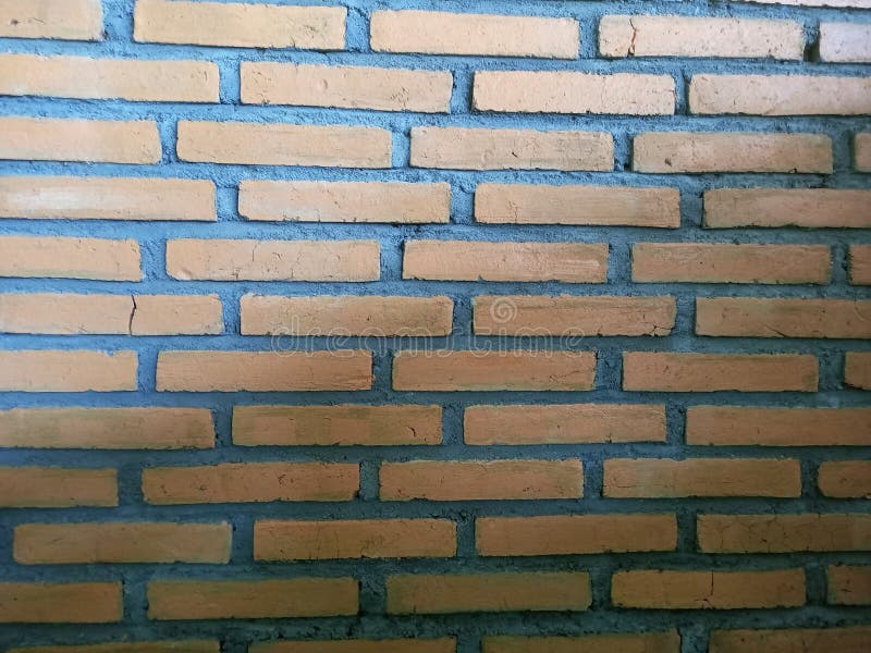 Rustic Brick Wall with Light Blue Mortar Stock Photo - Image of natural ...