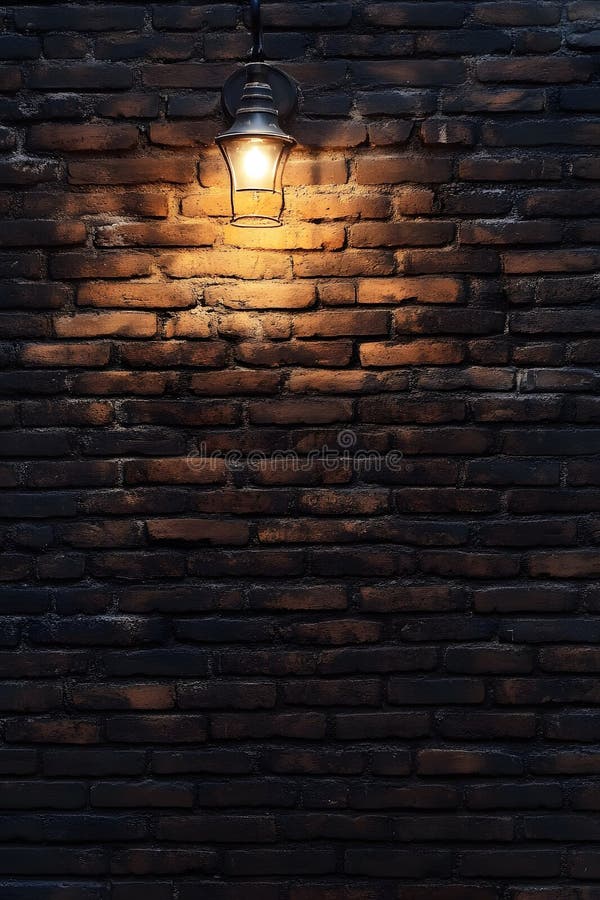 Rustic Brick Wall with Light Perfect As a Backdrop or Background Stock ...