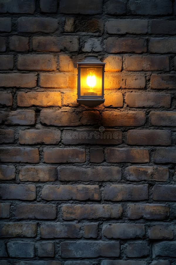 Rustic Brick Wall with Light Perfect As a Backdrop or Background Stock Illustration ...