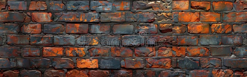 Rustic Brick Wall Texture in Brown, Red, and Orange for Background ...