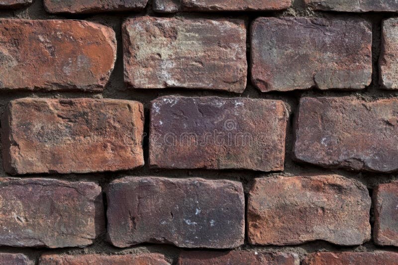 Rustic Brick Wall Texture, a Close-Up View of Aged Brickwork Stock ...