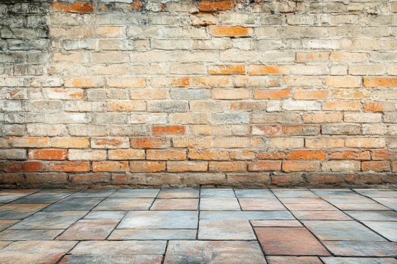 Rustic Brick Wall Texture and Tile Floor Create a Vintage Ambiance ...