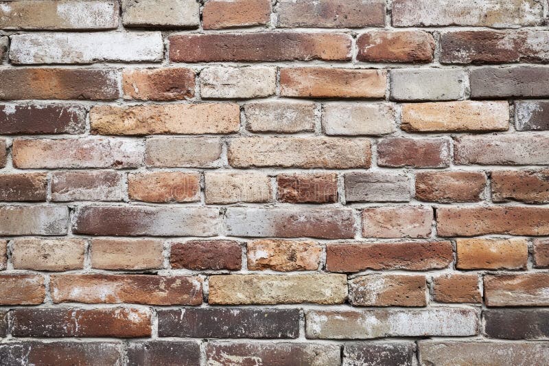 Rustic Brick Wall with Weathered Texture and Aging Mortar. AI Generated ...