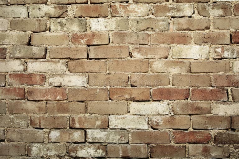 Rustic Brick Wall with Weathered Texture and Aging Mortar. AI Generated ...