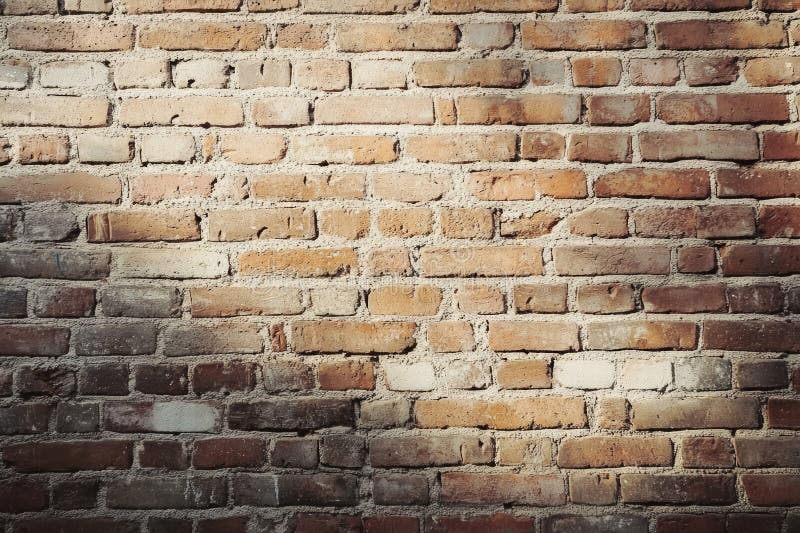 Rustic Brick Wall with Weathered Texture and Aging Mortar. AI Generated ...