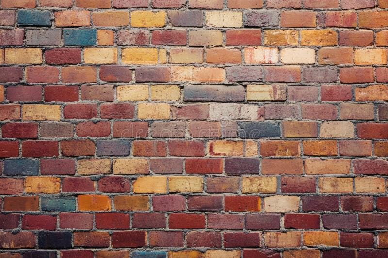 Rustic Brick Wall with Weathered Texture and Aging Mortar. AI Generated ...