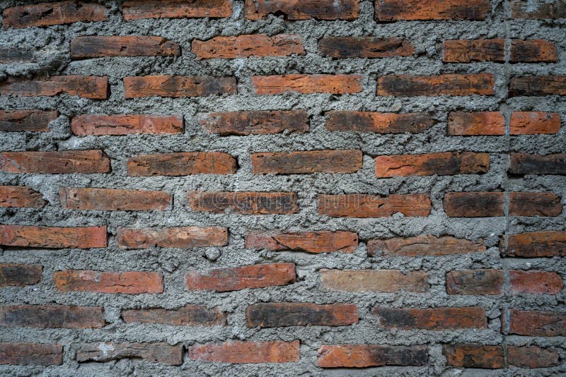 Rustic Bricks and Cement Texture Wall for Background Use Stock Photo ...
