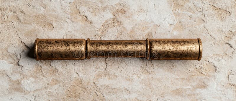 Rustic Bronze Pipe Fitting on Textured Wall Stock Illustration ...