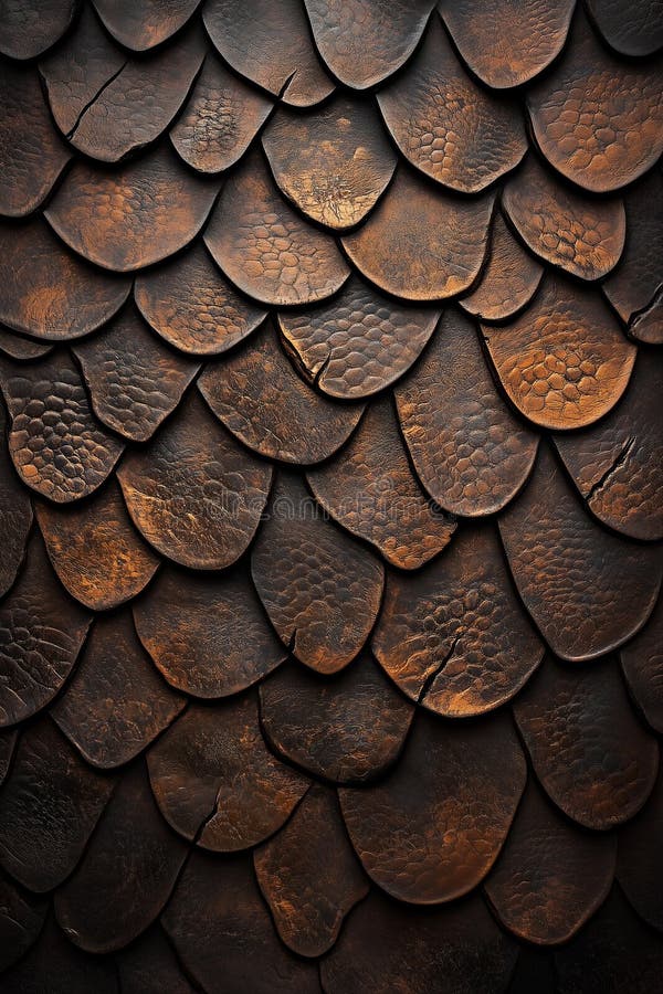 Rustic Bronze Scale Textured Background with Metallic Finish Stock ...