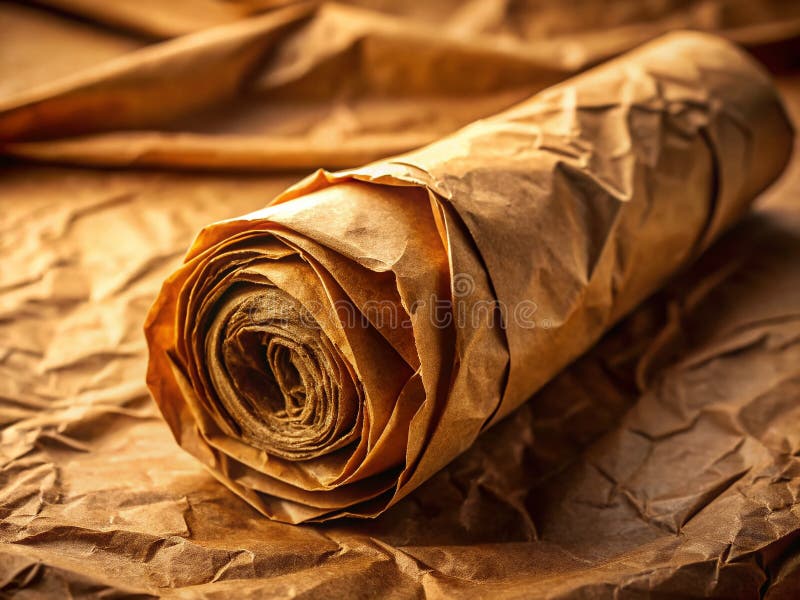 Rustic Brown Kraft Paper Roll Versatile Packaging and Craft Material ...