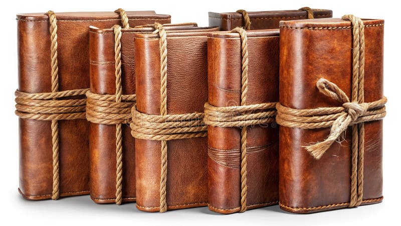 Rustic Brown Leather Book Covers with Rope Ties VintageInspired ...