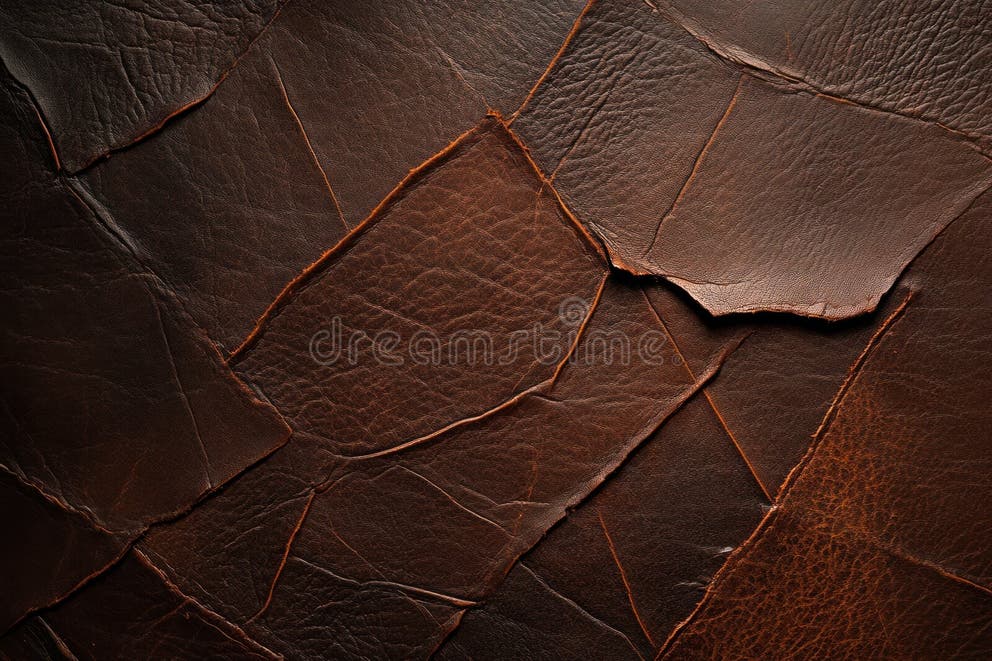 Rustic Brown Leather Texture Background Banner - Long Panoramic View ...