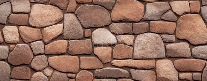 Rustic Brown Stone Wall Texture Background Seamless Masonry Design AI ...