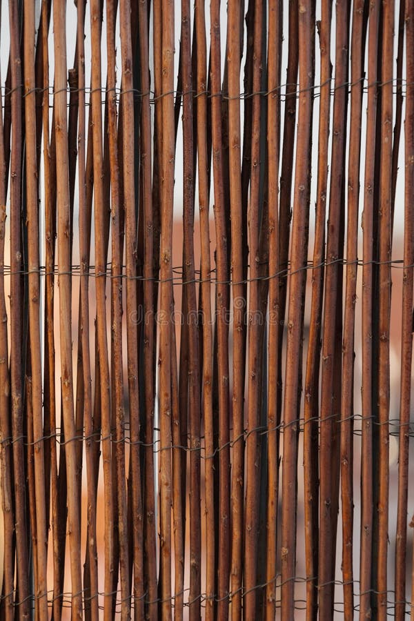 Rustic Brown Twig Fence Texture Background Stock Photo - Image of ...