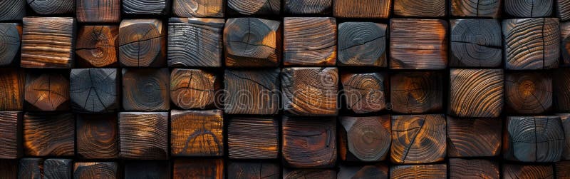 Rustic Brown Wooden Cube Texture Background for Seamless Patterns ...