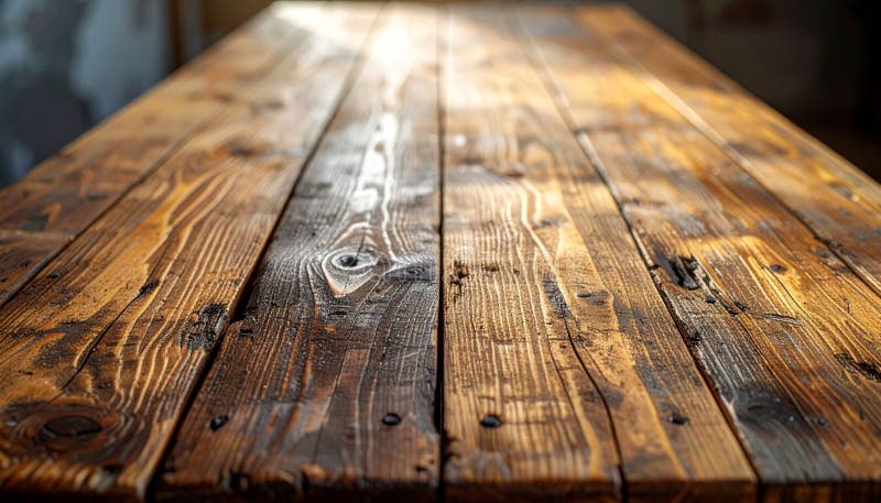 Rustic Brown Wooden Table Texture Background Stock Illustration ...