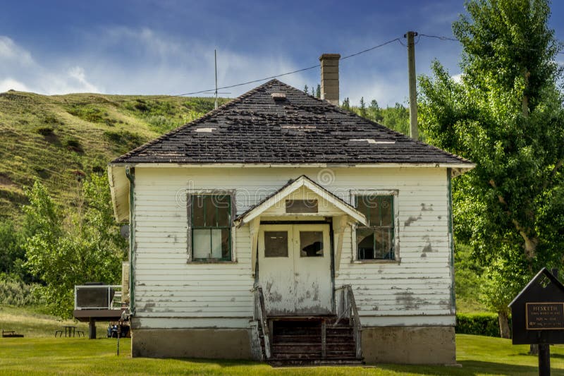 Rustic Buildings in Downtown Heskith Alberta Canada Stock Photo - Image ...