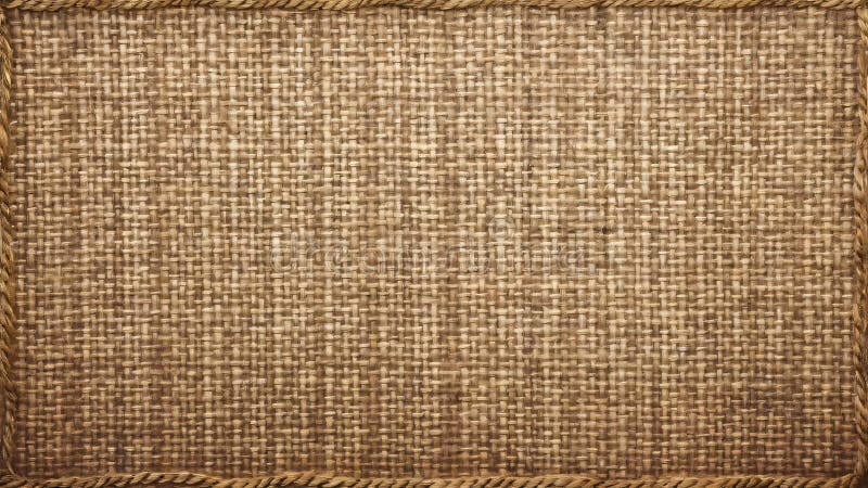 Rustic Burlap Fabric Texture with Rope Border High Quality Image Stock ...