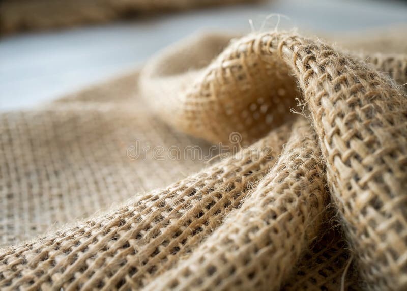 Rustic Burlap Sack Texture a CloseUp Minimalist Background for Design ...