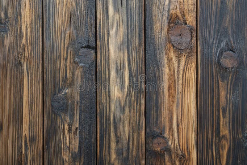 Rustic Burnt Wood Paneling Close-up Texture Stock Illustration ...