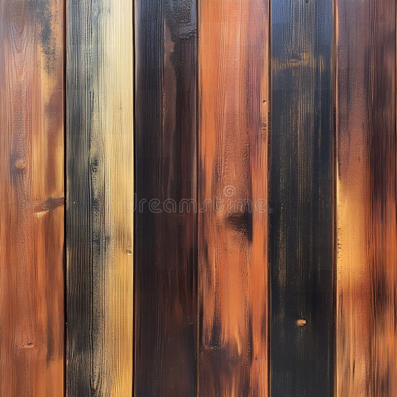 Rustic Burnt Wood Planks Background Texture Dark Brown and Orange Tones ...