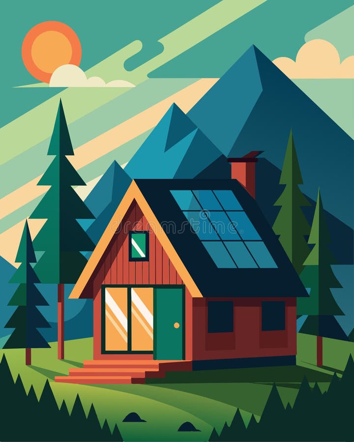 A Rustic Cabin Deep in the Forest is Equipped with Solarpowered Home ...