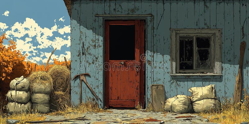 Countryside Path Under Bright Blue Sky Rustic Charm Stock Photos - Free ...