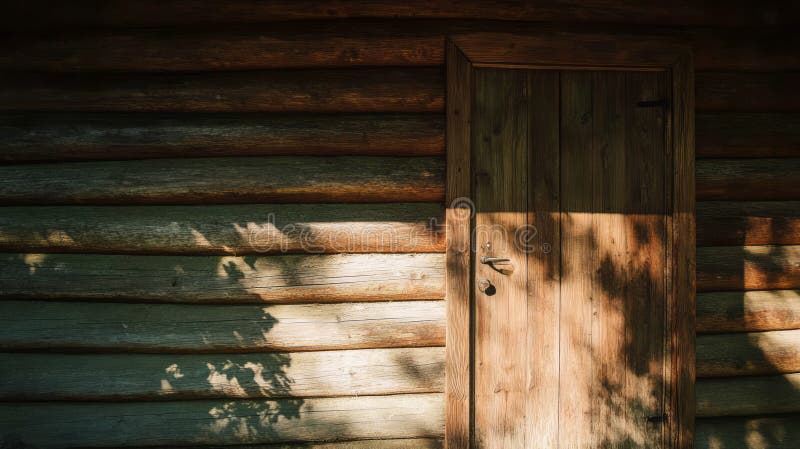 Rustic Cabin Wall Texture with Sunlight Shadows for Design and Decor ...