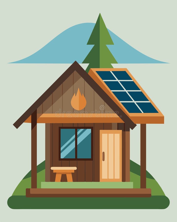 Rustic Cabinstyle Shelter Stock Illustrations – 2 Rustic Cabinstyle ...