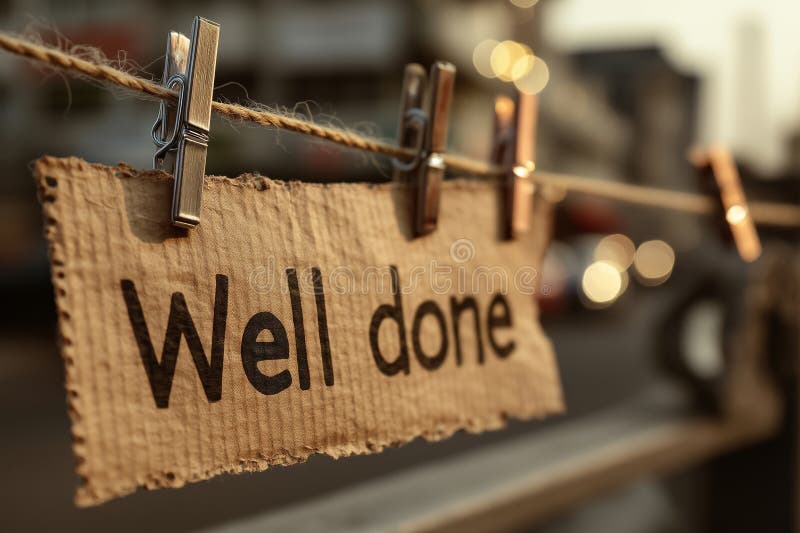 Celebrate Achievements with this Thoughtful Well Done Sign in a Cozy ...