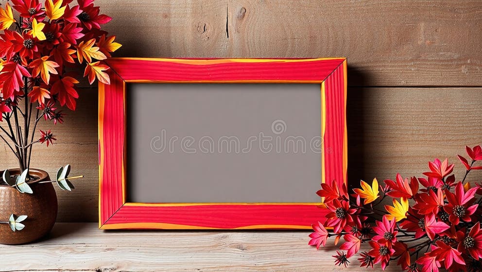 Rustic Cedar Photo Frame with Vibrant Hebe for a Warm and Inviting Home ...