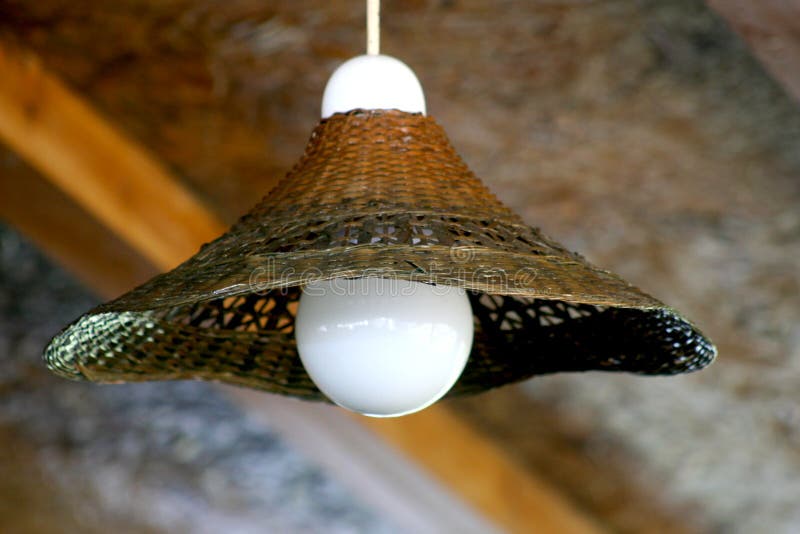 A Rustic Ceiling Lamp Close-up Stock Image - Image of background ...