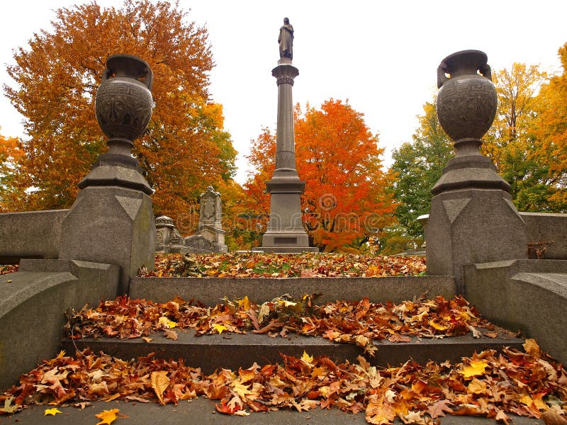 Autumn cemetery stock photo. Image of fall, buried, colors - 15958486